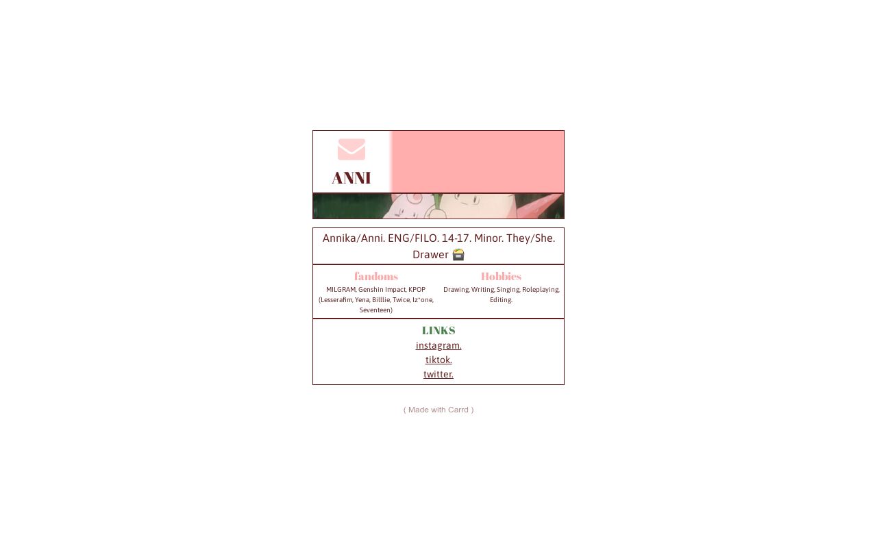 ANNI CARD